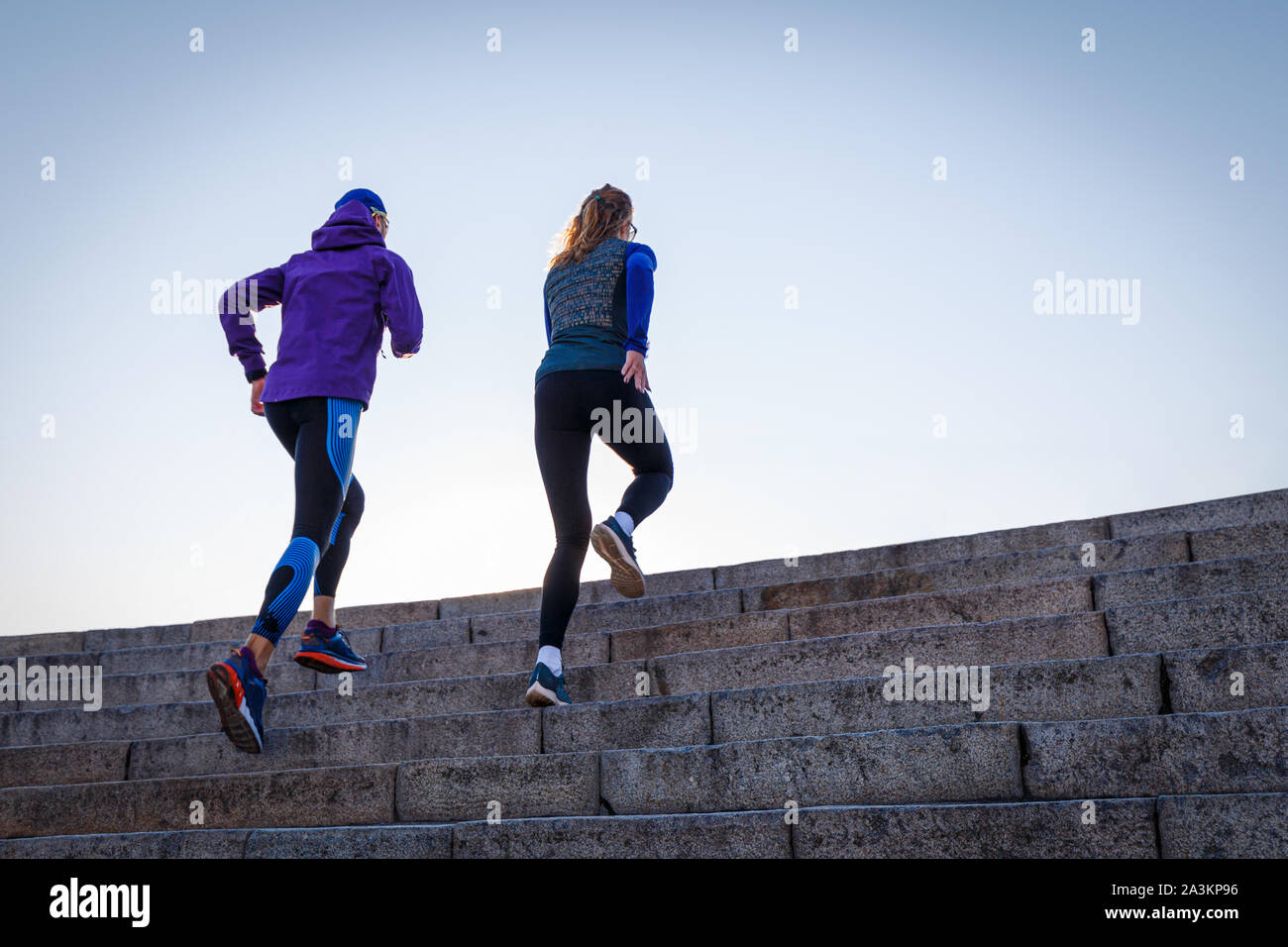 Sport marathon running up stairs hi-res stock photography and images ...