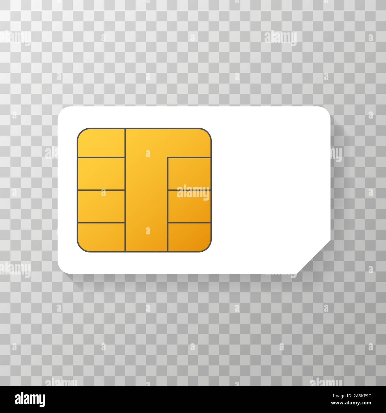Vector Mobile Cellular Phone Sim Card Chip Isolated on Background ...