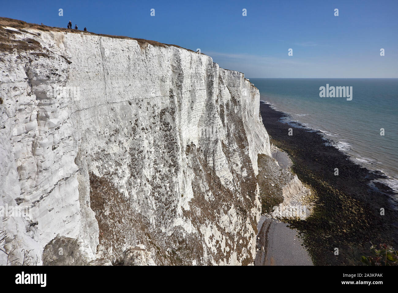 The White Cliffs of Dover, part of the North Downs formation, is the ...