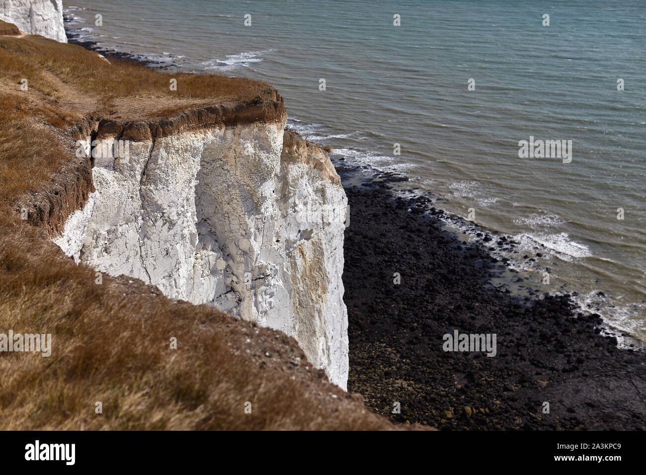 The White Cliffs of Dover, part of the North Downs formation, is the ...