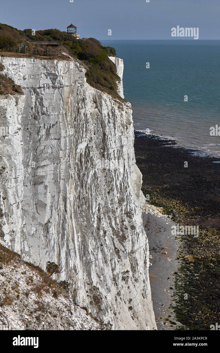 The White Cliffs of Dover, part of the North Downs formation, is the ...