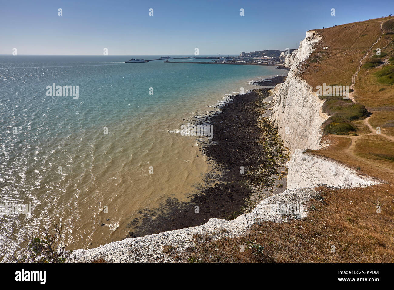 The White Cliffs of Dover, part of the North Downs formation, is the ...