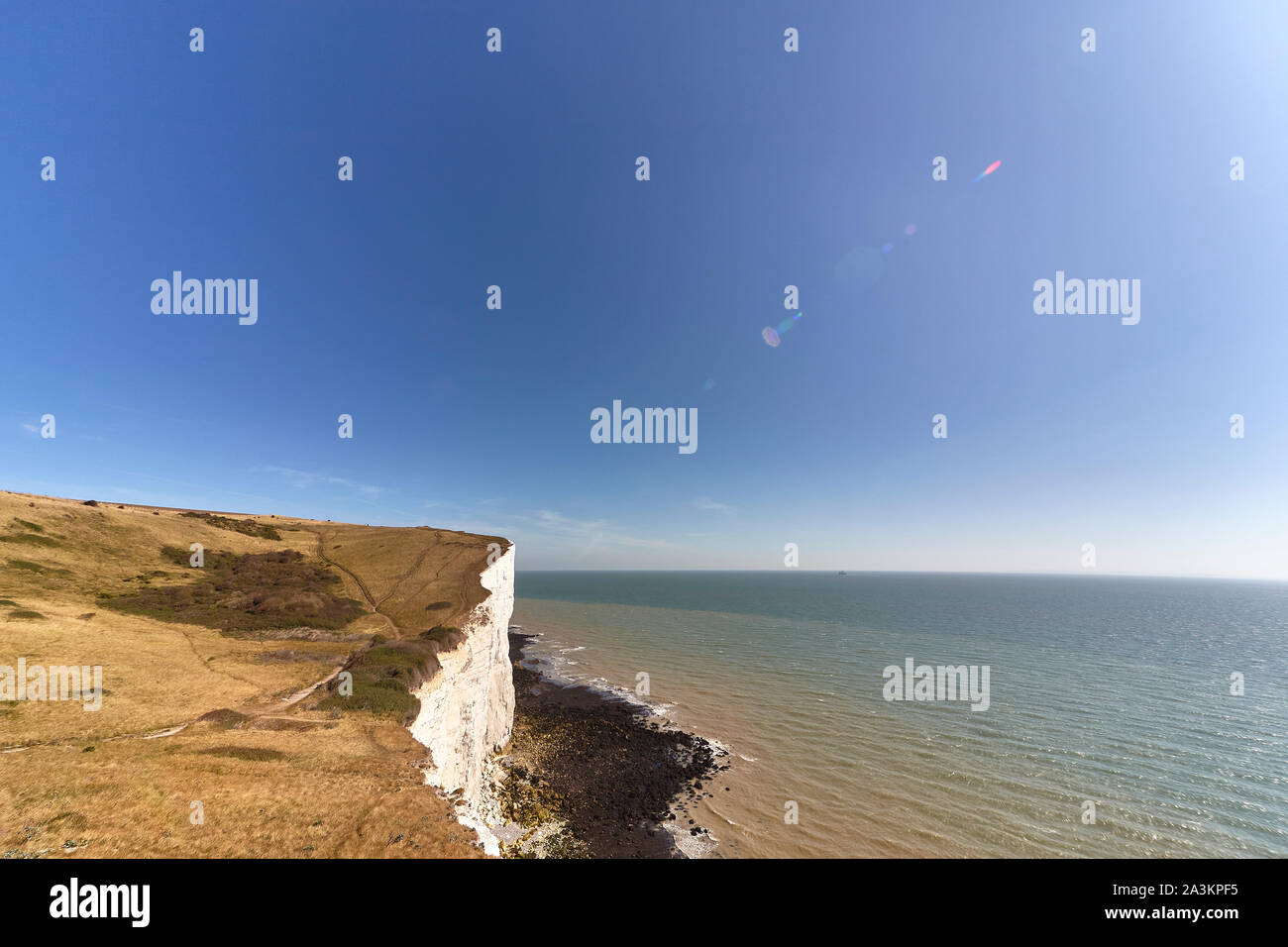 The White Cliffs of Dover, part of the North Downs formation, is the ...