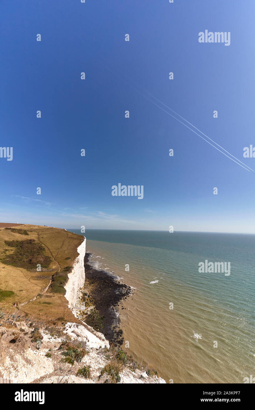 The White Cliffs of Dover, part of the North Downs formation, is the ...