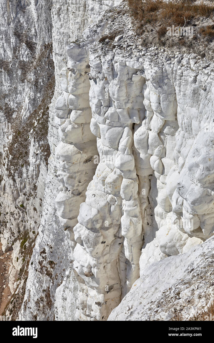 The White Cliffs of Dover, part of the North Downs formation, is the ...