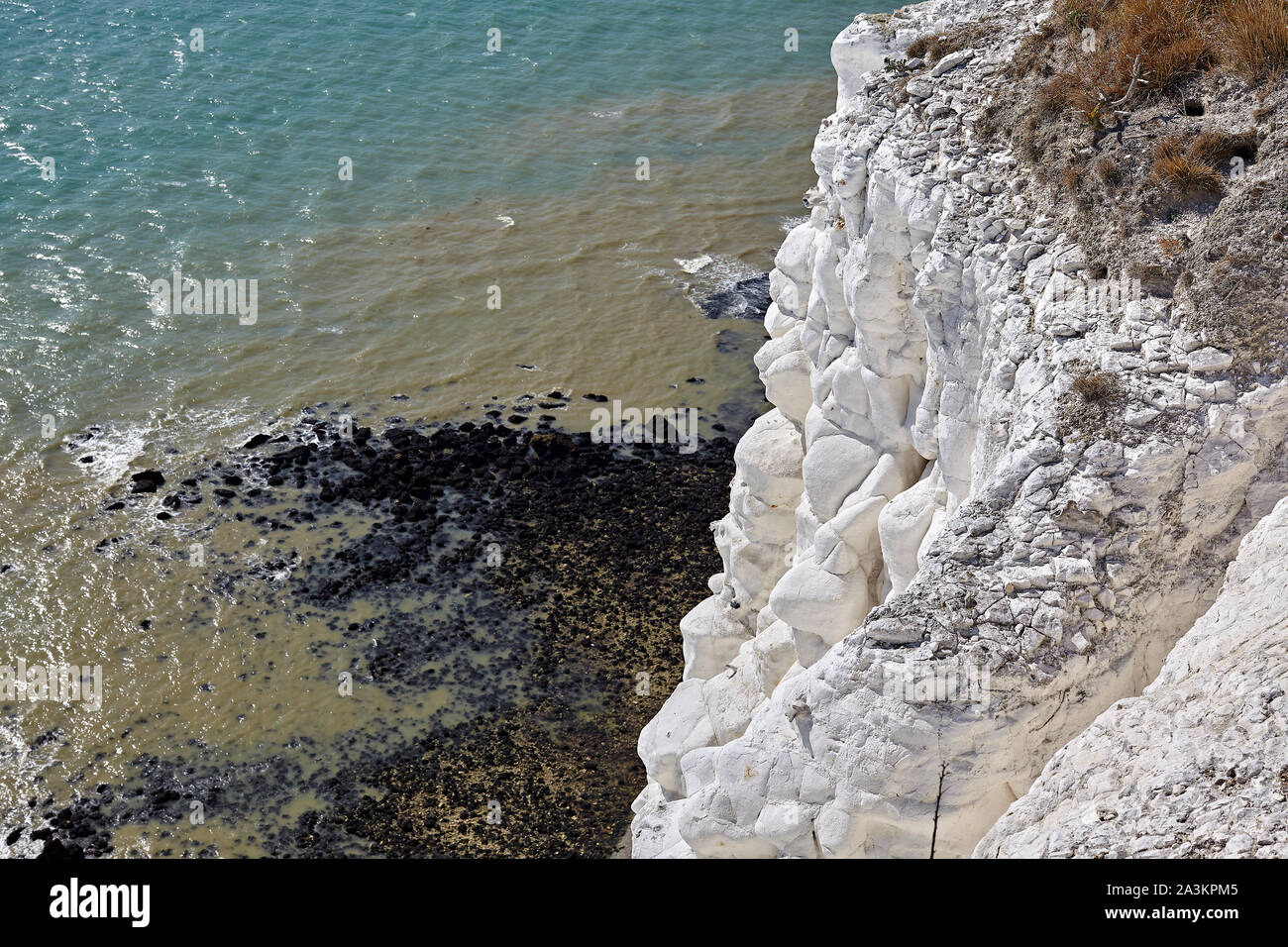 The White Cliffs of Dover, part of the North Downs formation, is the ...