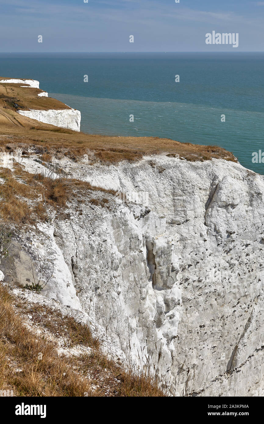 The White Cliffs of Dover, part of the North Downs formation, is the ...
