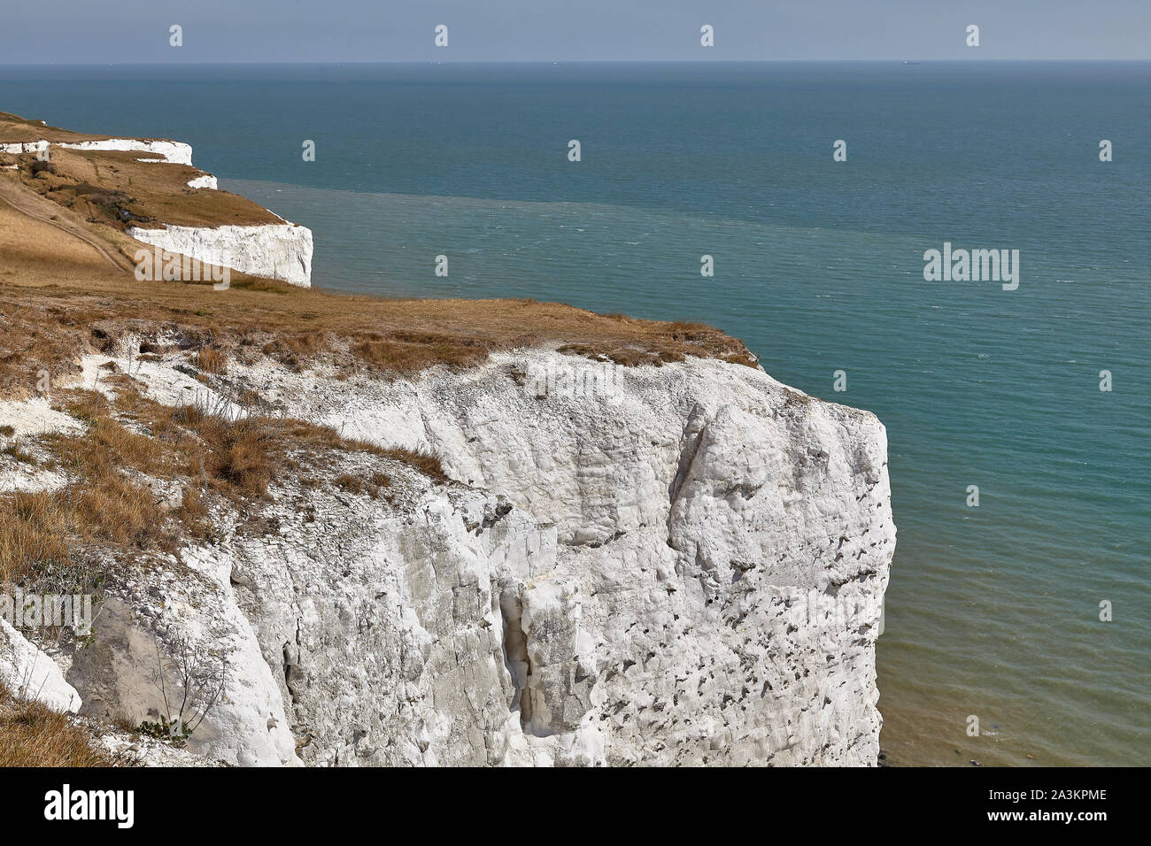 The White Cliffs of Dover, part of the North Downs formation, is the ...