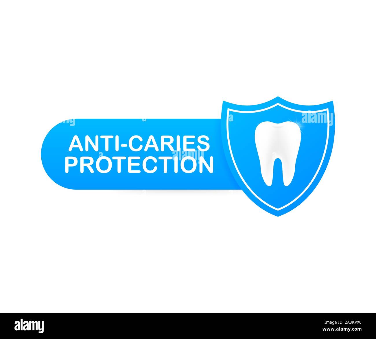Anti-caries protection. Teeth with shield icon design. Dental care ...