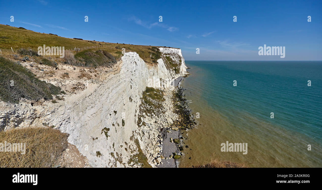 The White Cliffs of Dover, part of the North Downs formation, is the ...