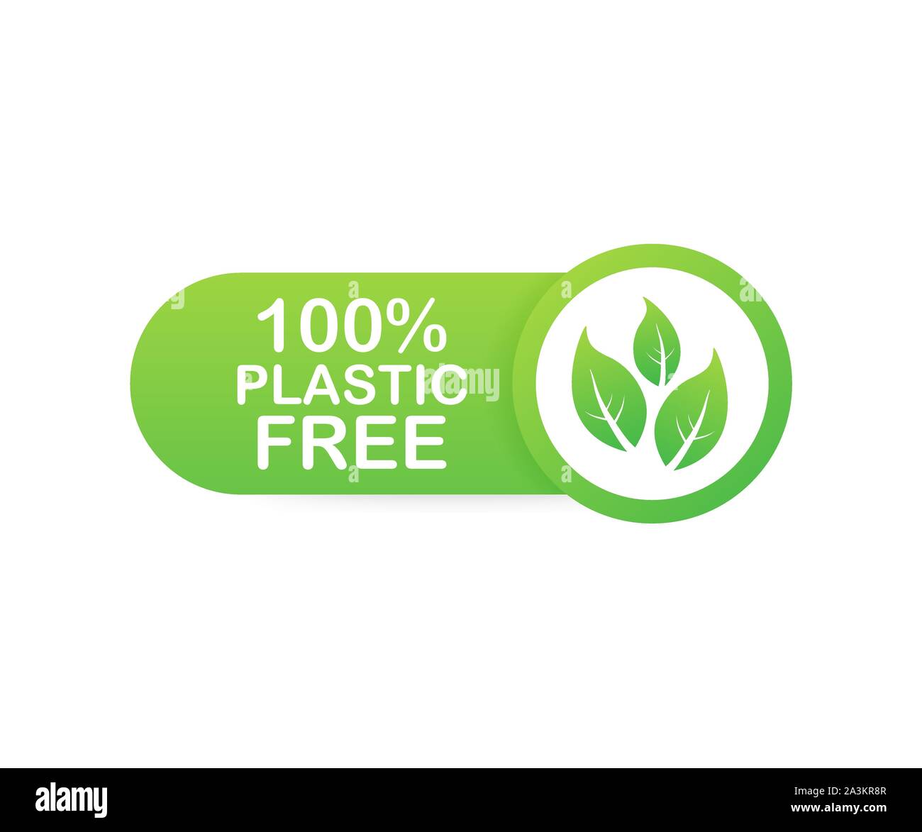 Plastic free green icon badge. Bpa plastic free chemical mark. Vector ...
