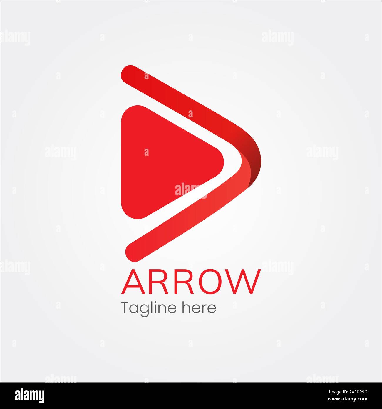 abstract 3d play arrow next logo, icon, template eps 10 Stock Vector ...