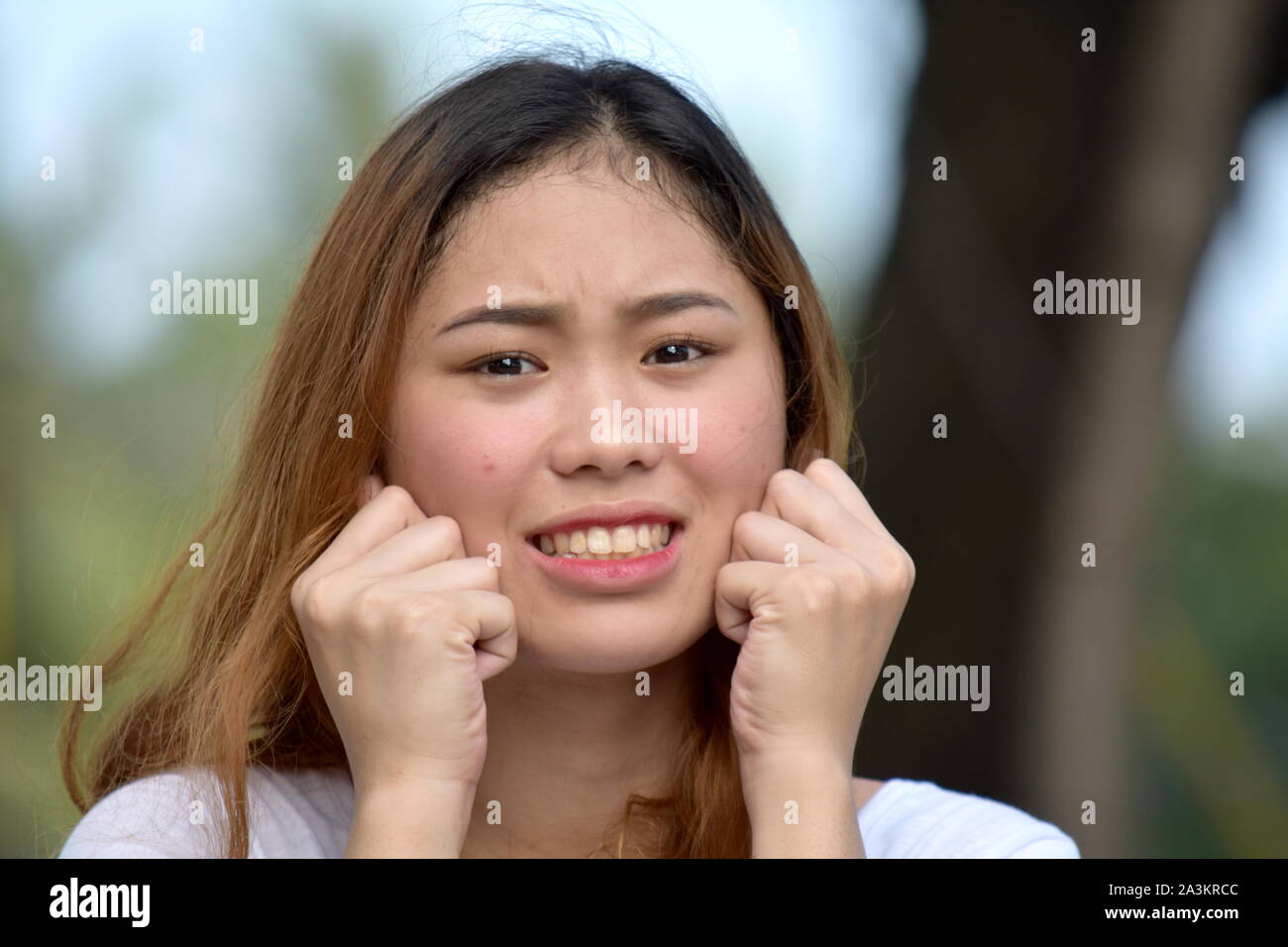 Mad Adult Female Stock Photo - Alamy