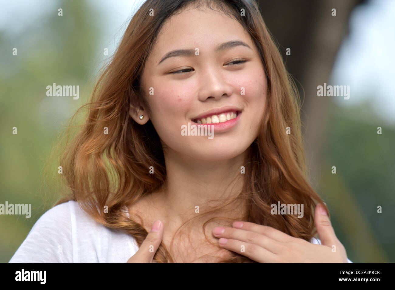 An Appreciative Attractive Person Stock Photo - Alamy