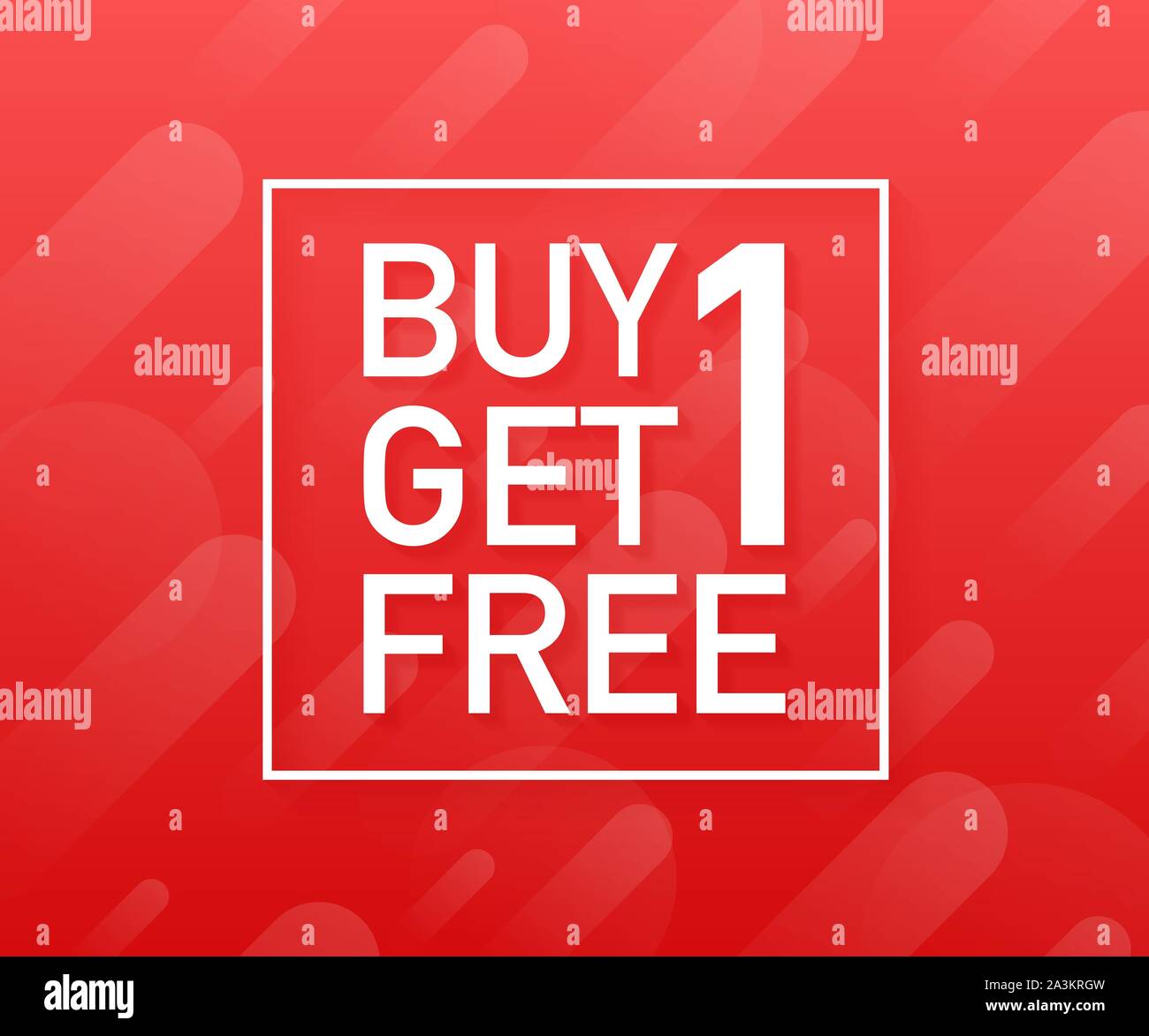 Buy 1 Get 1 Free, sale tag, banner design template. Vector stock illustration Stock Vector Image ...