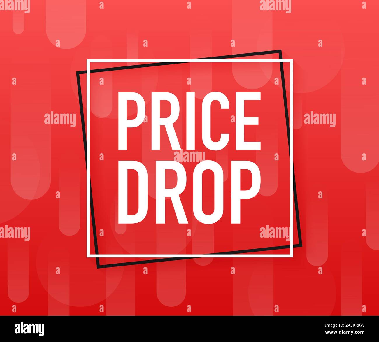 Price drop web banner. Sale tag, Banner design template. Vector stock ...