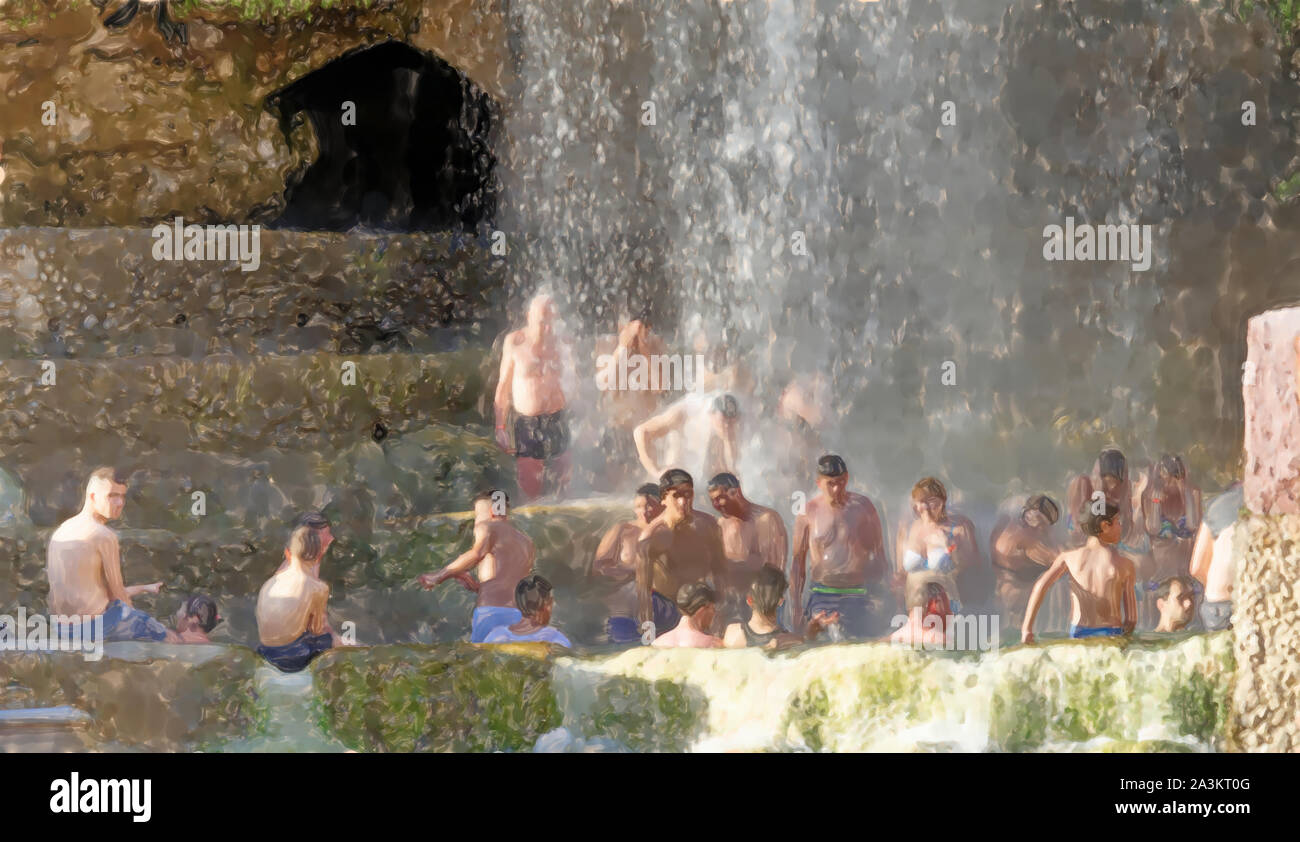 Main hot springs jordan hi-res stock photography and images - Alamy