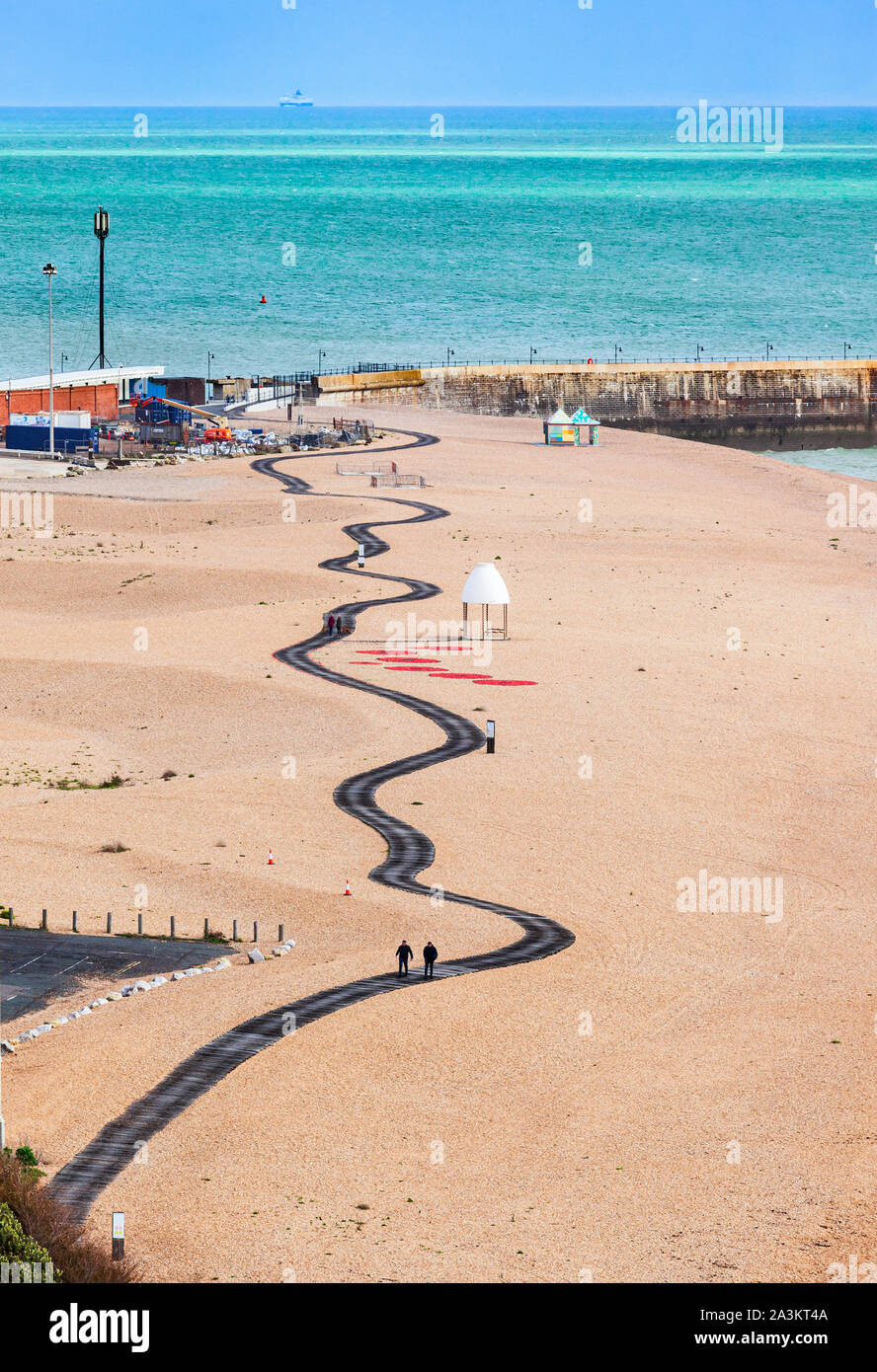 Folkestone beach boardwalk hi-res stock photography and images - Alamy