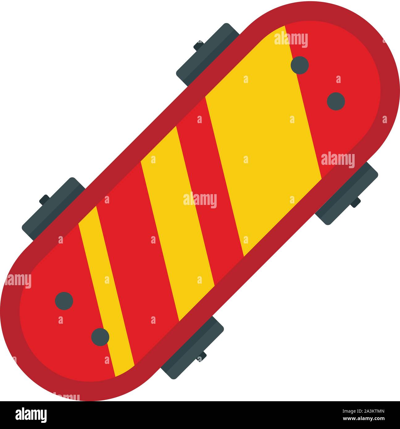 Top view skateboard icon. Flat illustration of top view skateboard ...