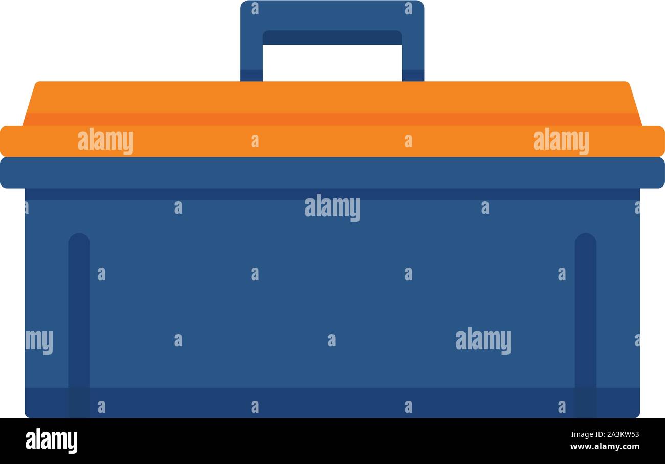 Bike tool box icon. Flat illustration of bike tool box vector icon for ...