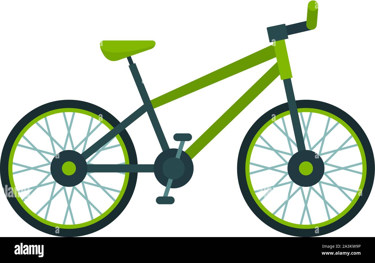 Mountain bike icon. Flat illustration of mountain bike vector icon for ...