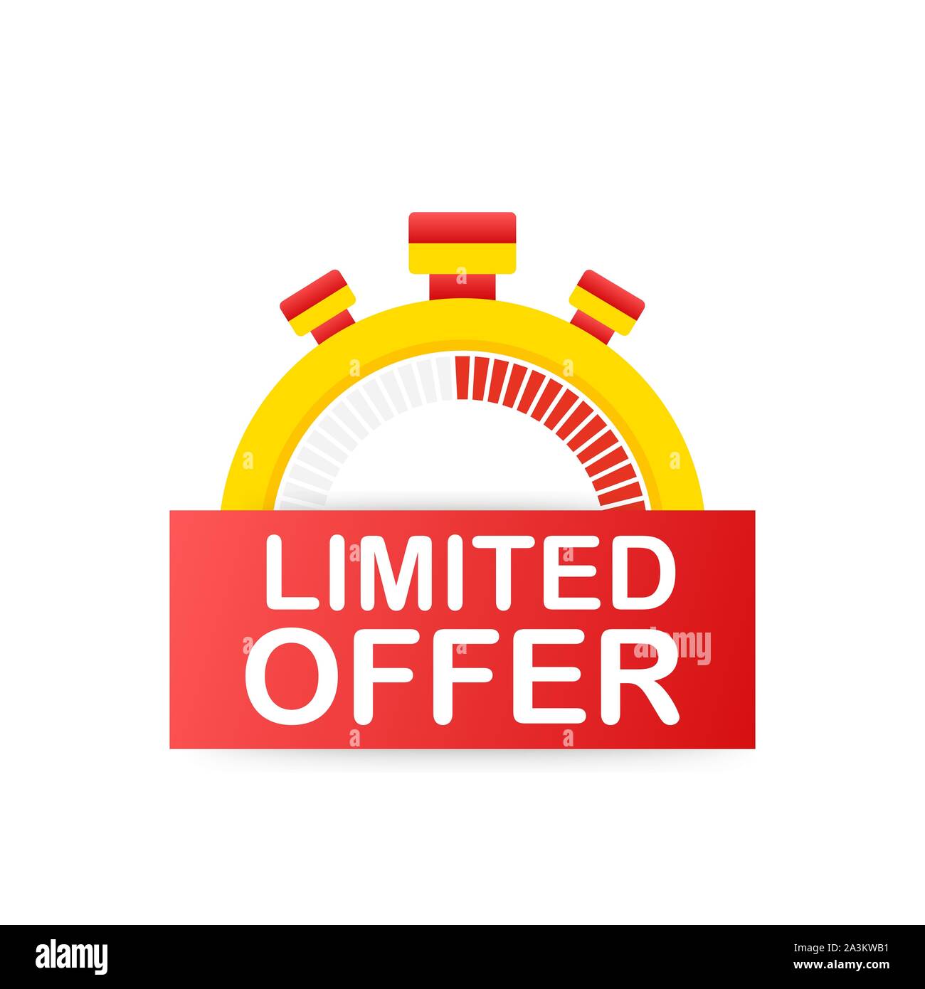 Limited Offer Labels. Alarm clock countdown logo. Limited time offer ...