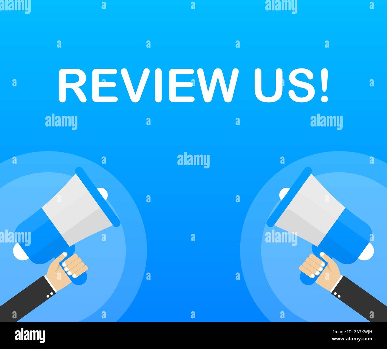 Review us! User rating concept. Review and rate us stars. Business ...