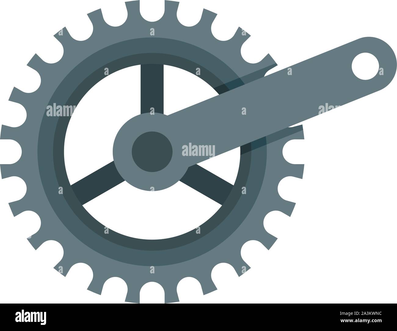 Bike crank icon. Flat illustration of bike crank vector icon for web ...