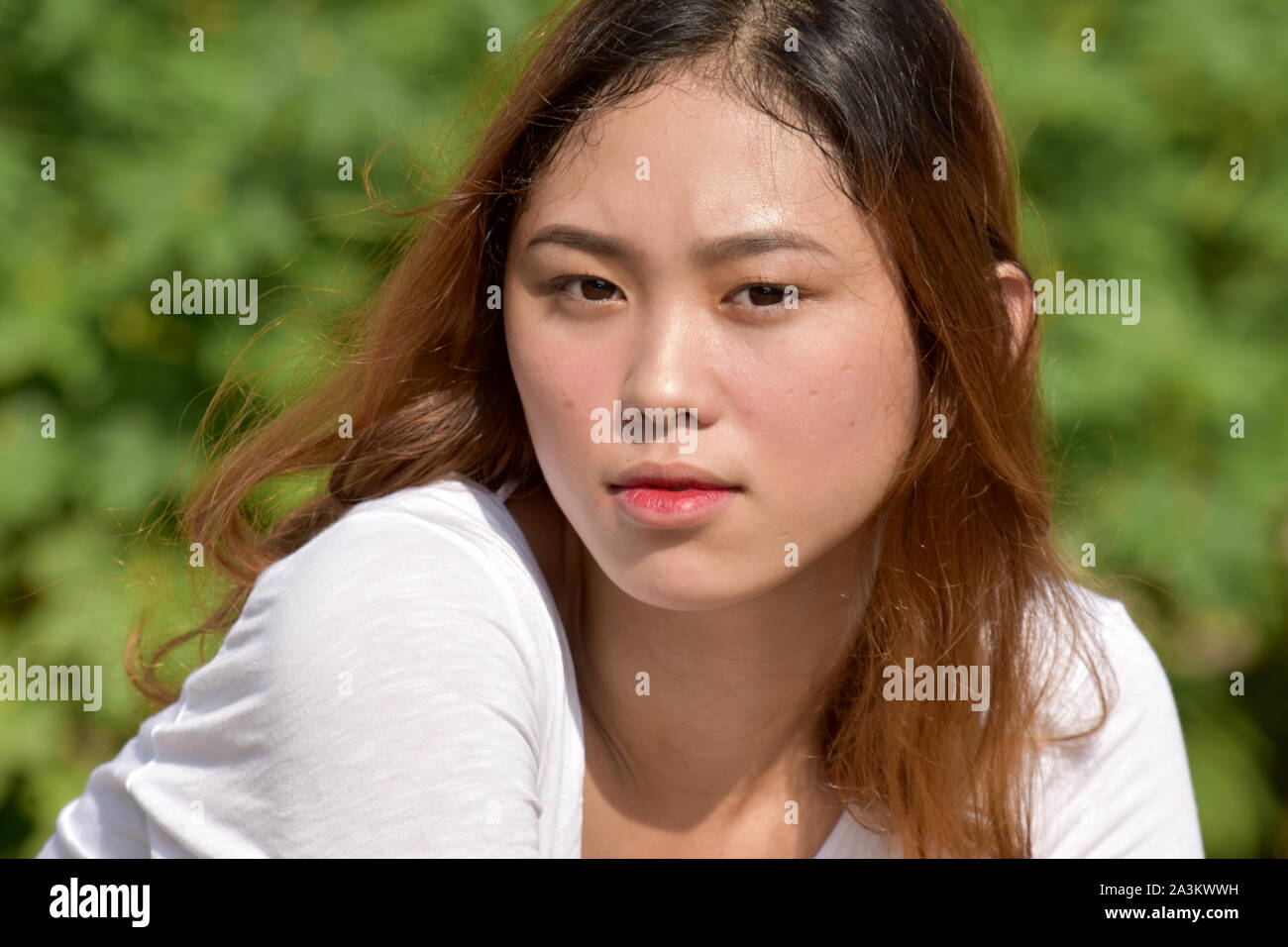 Serious Youthful Minority Female Stock Photo - Alamy