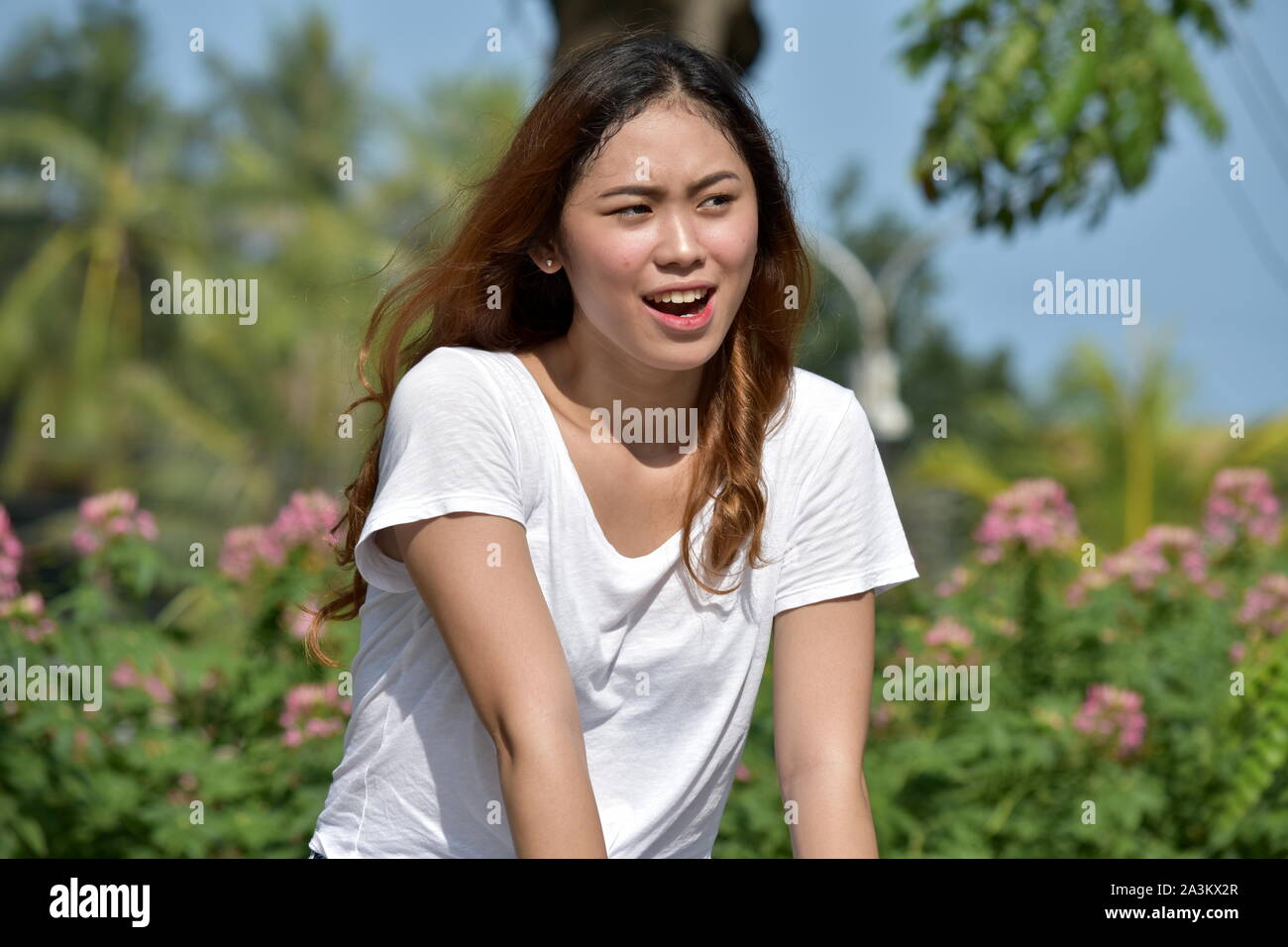 Confused Female Woman Stock Photo - Alamy