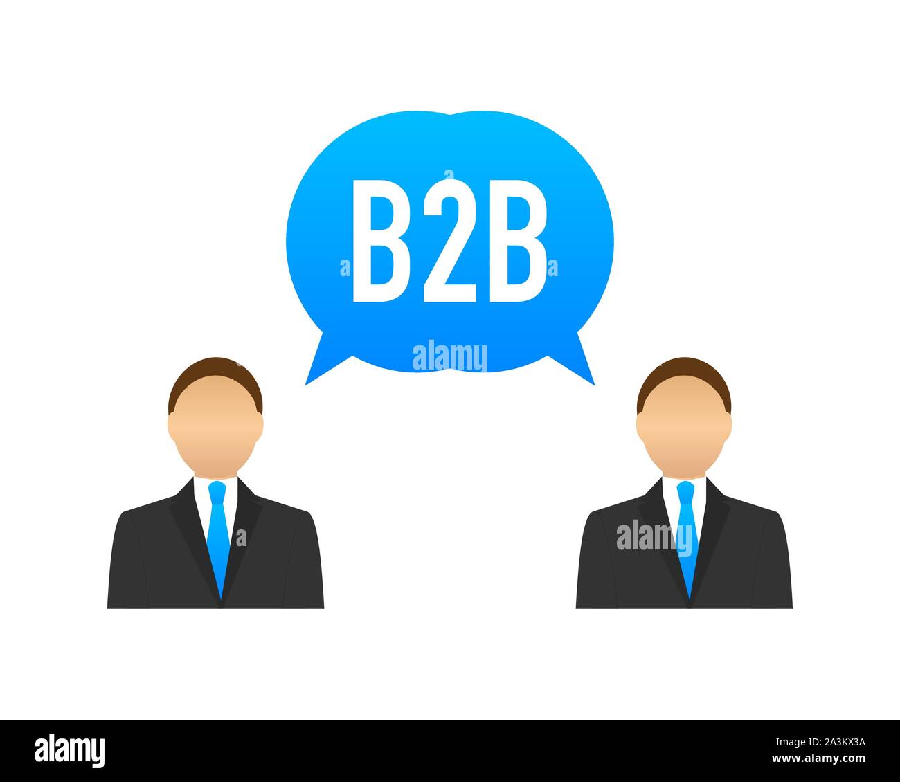 B2B sales person selling products. Business-to-business sales, B2B ...