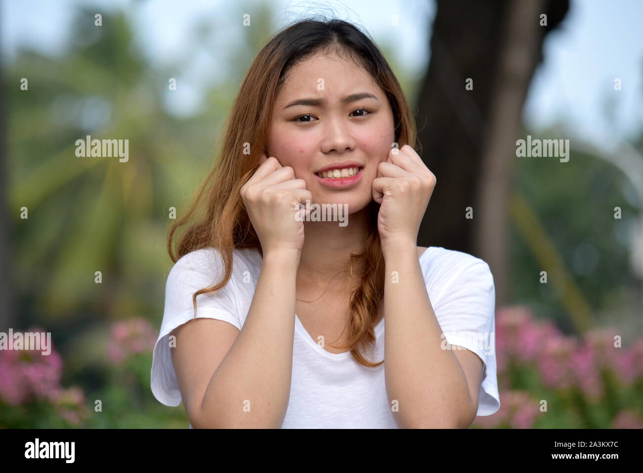 Mad Pretty Asian Woman Stock Photo - Alamy