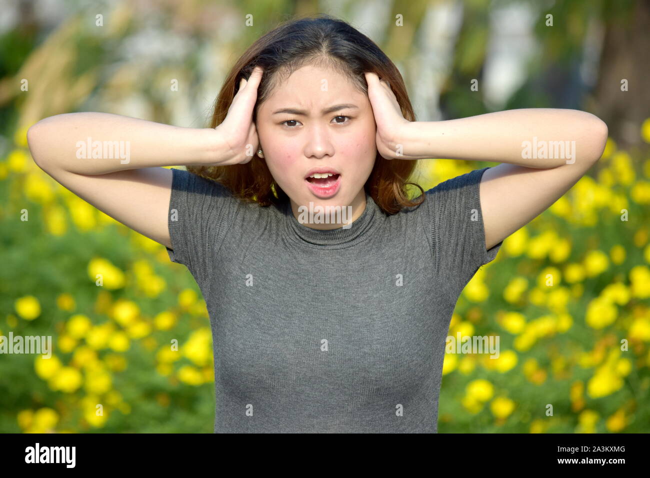 An Adult Female And Silence Stock Photo - Alamy