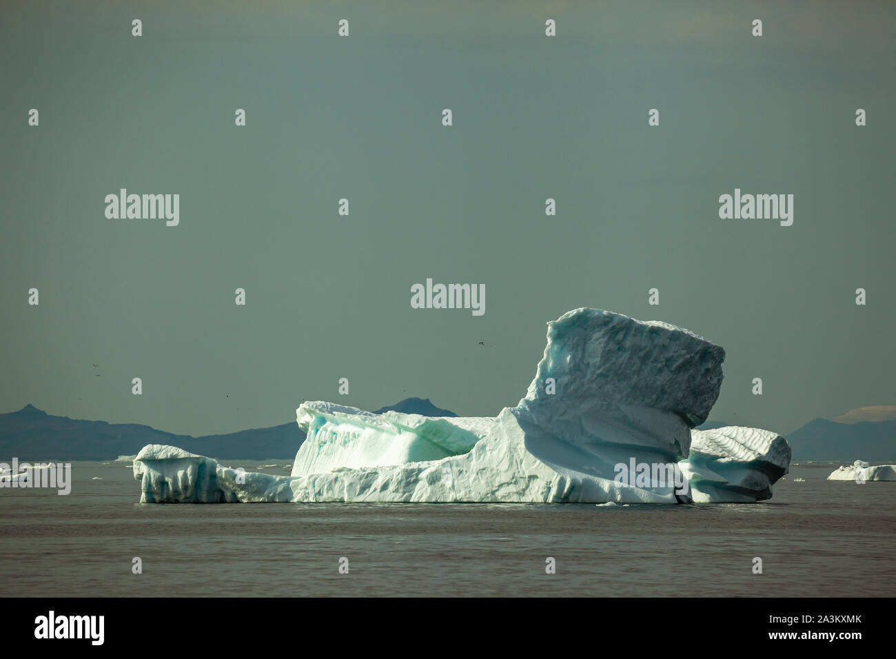 Icebergs in Disco Bay (Greenland) - photo from sea Stock Photo - Alamy