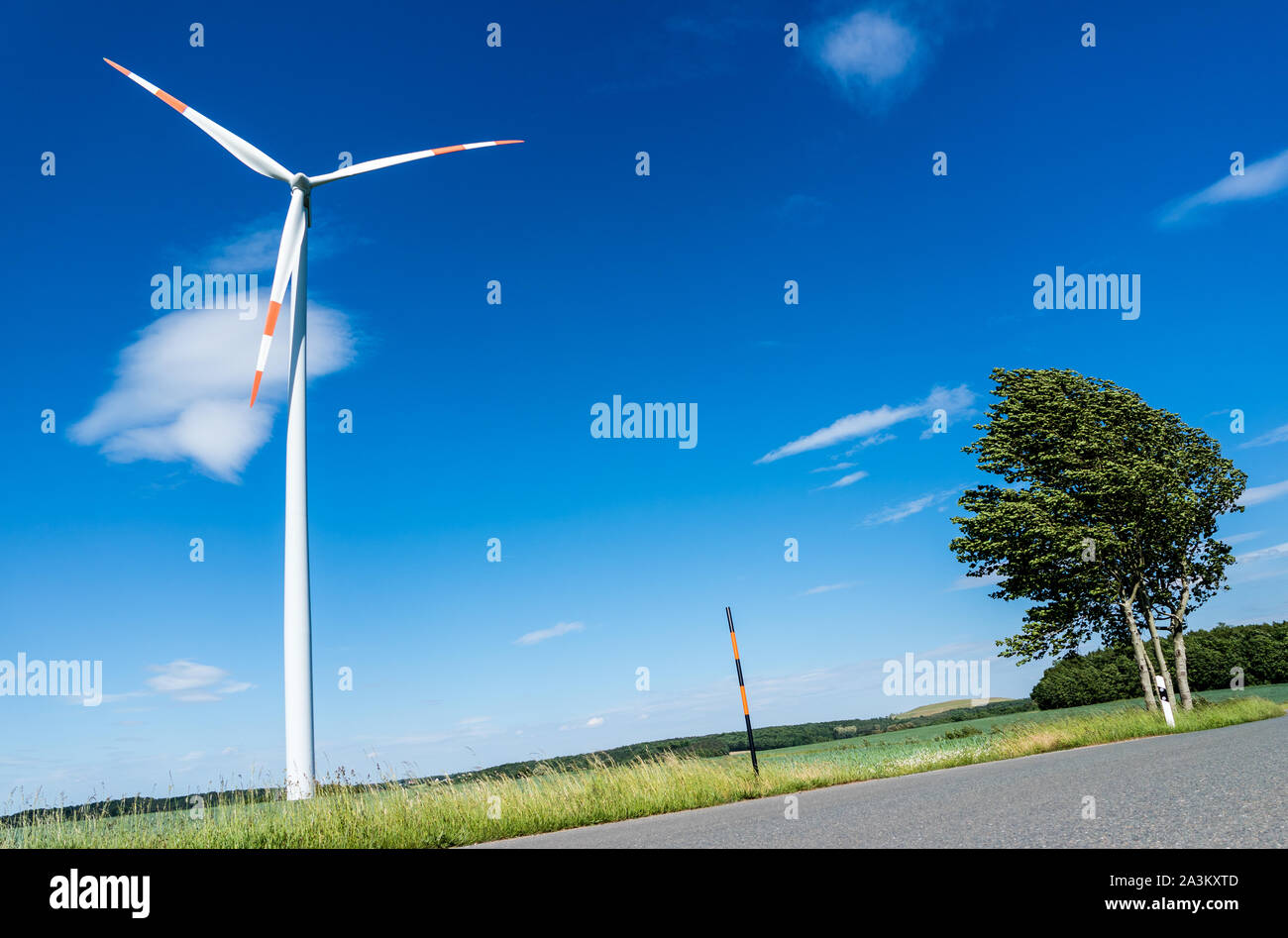 wind energy in the field Stock Photo - Alamy