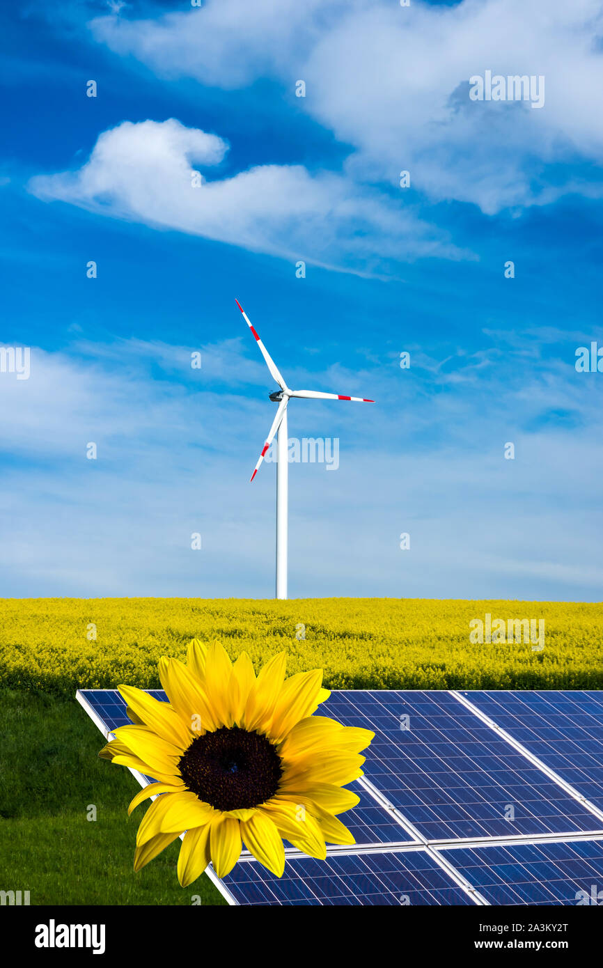 Solar Energy Wind Power in the sun Stock Photo - Alamy