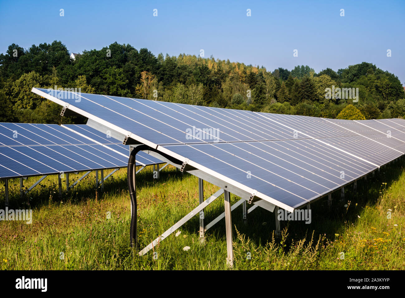 solar panel field Stock Photo - Alamy