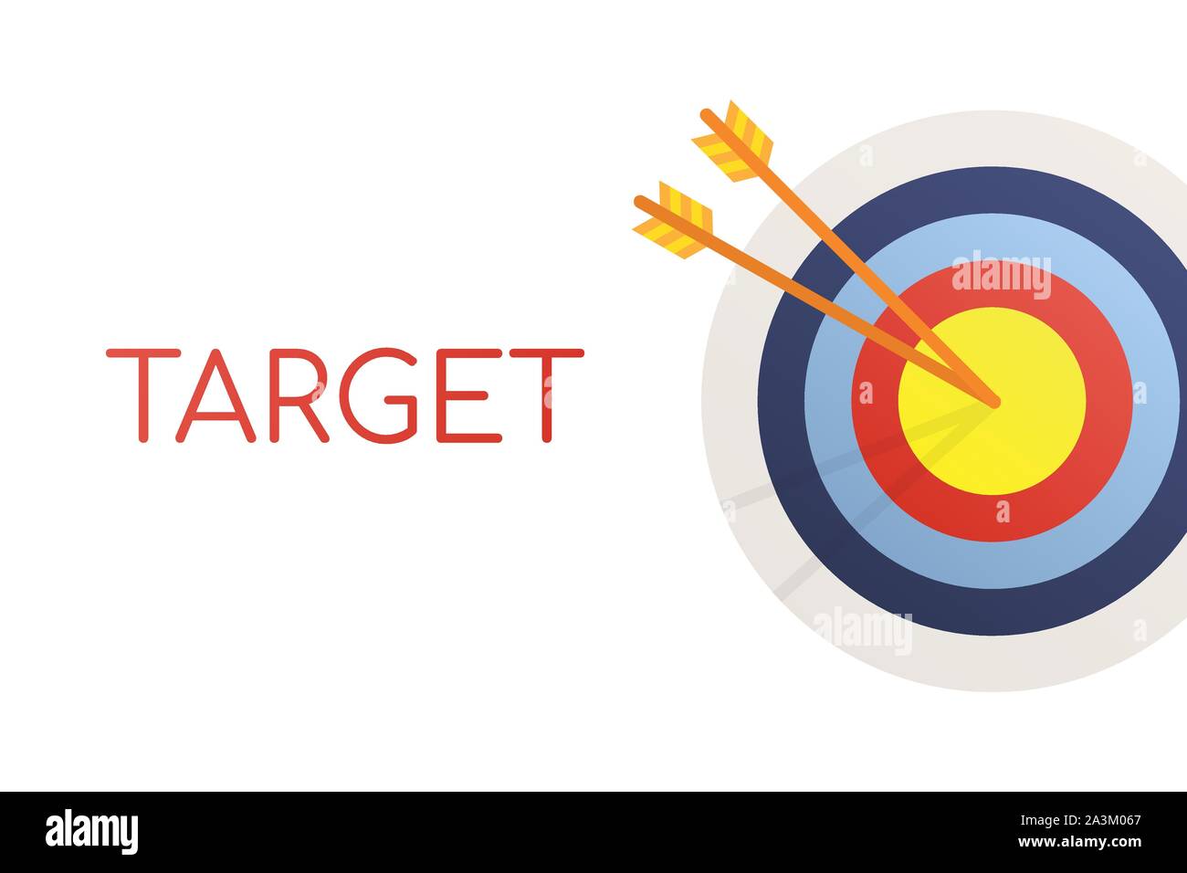 Target with an arrow flat icon concept market goal vector picture image ...