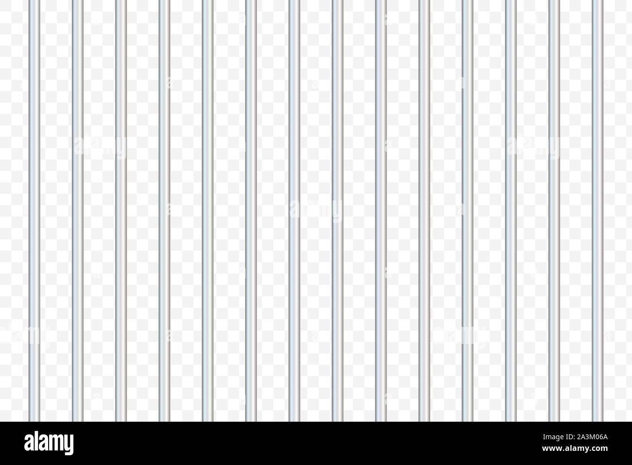 Jail Bars Transparent Jail Bars Vector Illustration. Isolated On