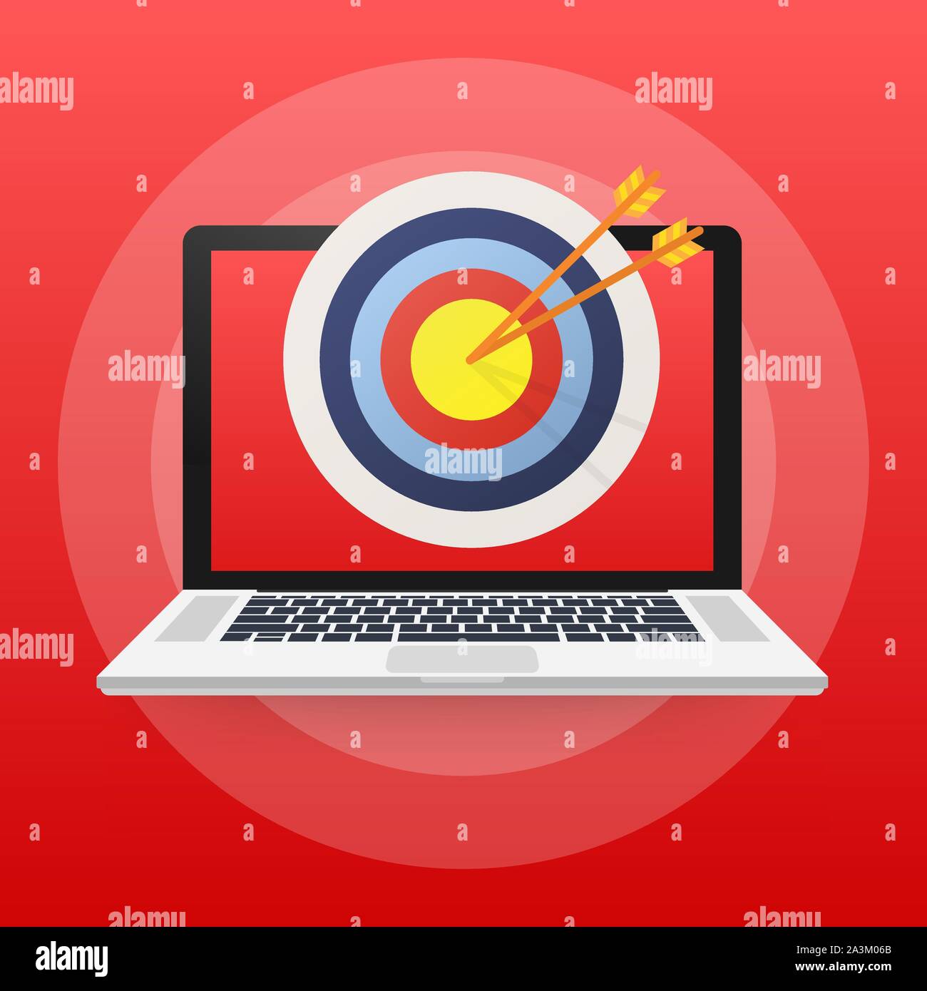 Online media, target audience, digital marketing. Vector stock ...