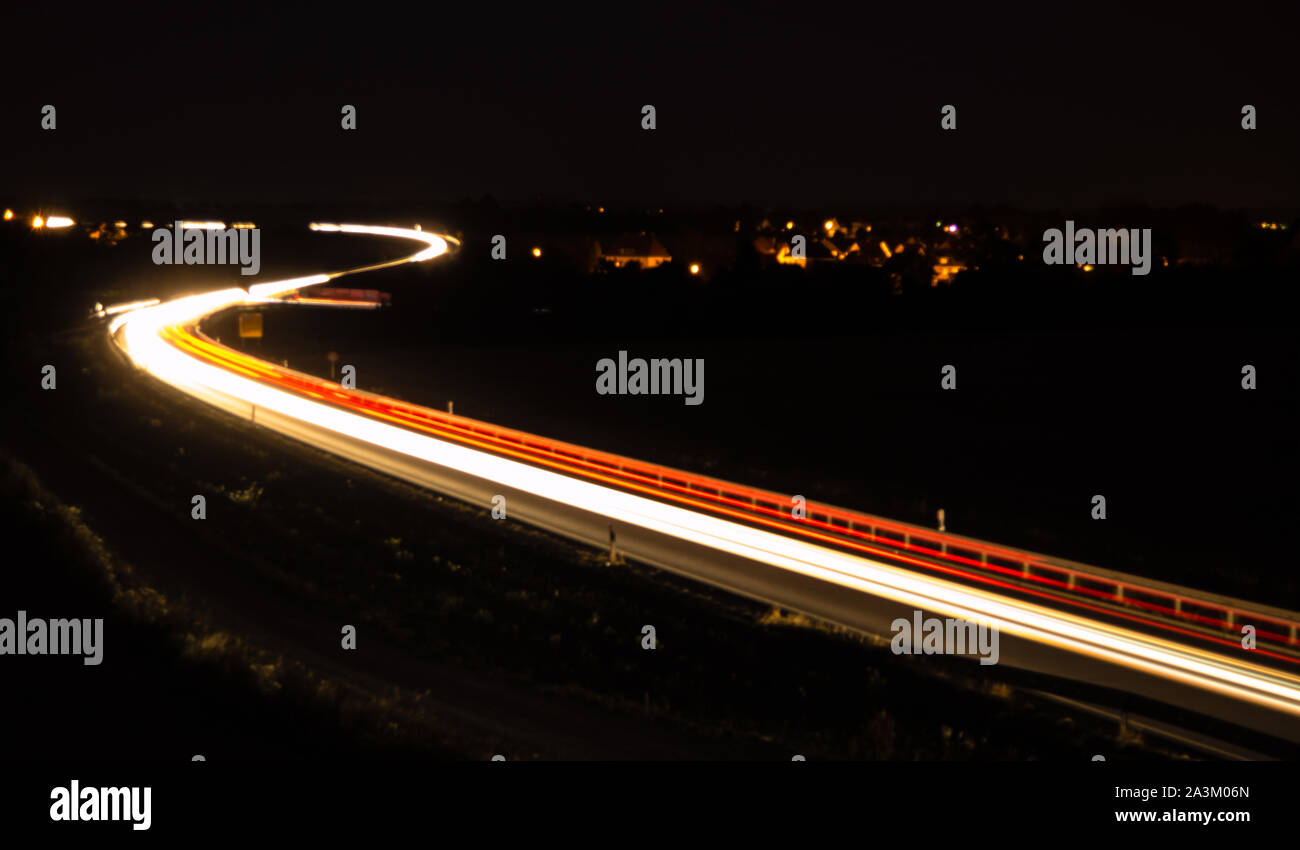 Panorama Traffic Lights Motorway Stock Photo - Alamy