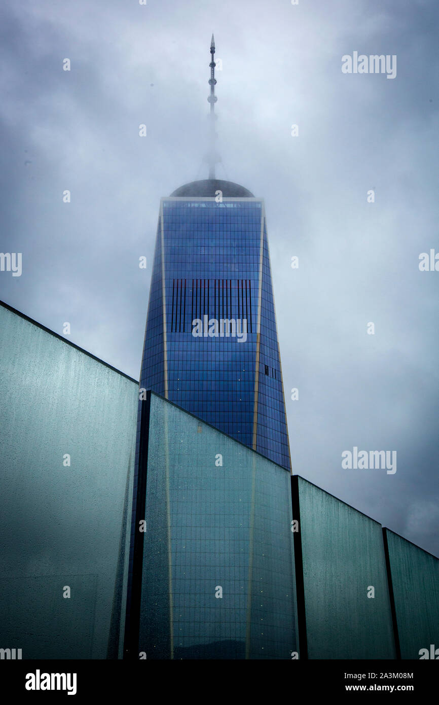The World Trade Center 1 a.k.a. Freedom Tower almost finished, thirteen ...