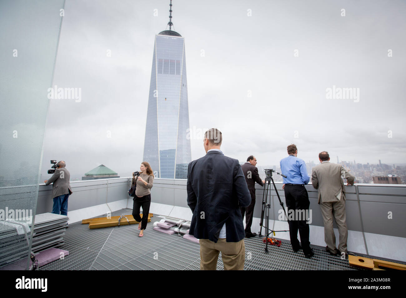 The World Trade Center 1 a.k.a. Freedom Tower almost finished, thirteen ...