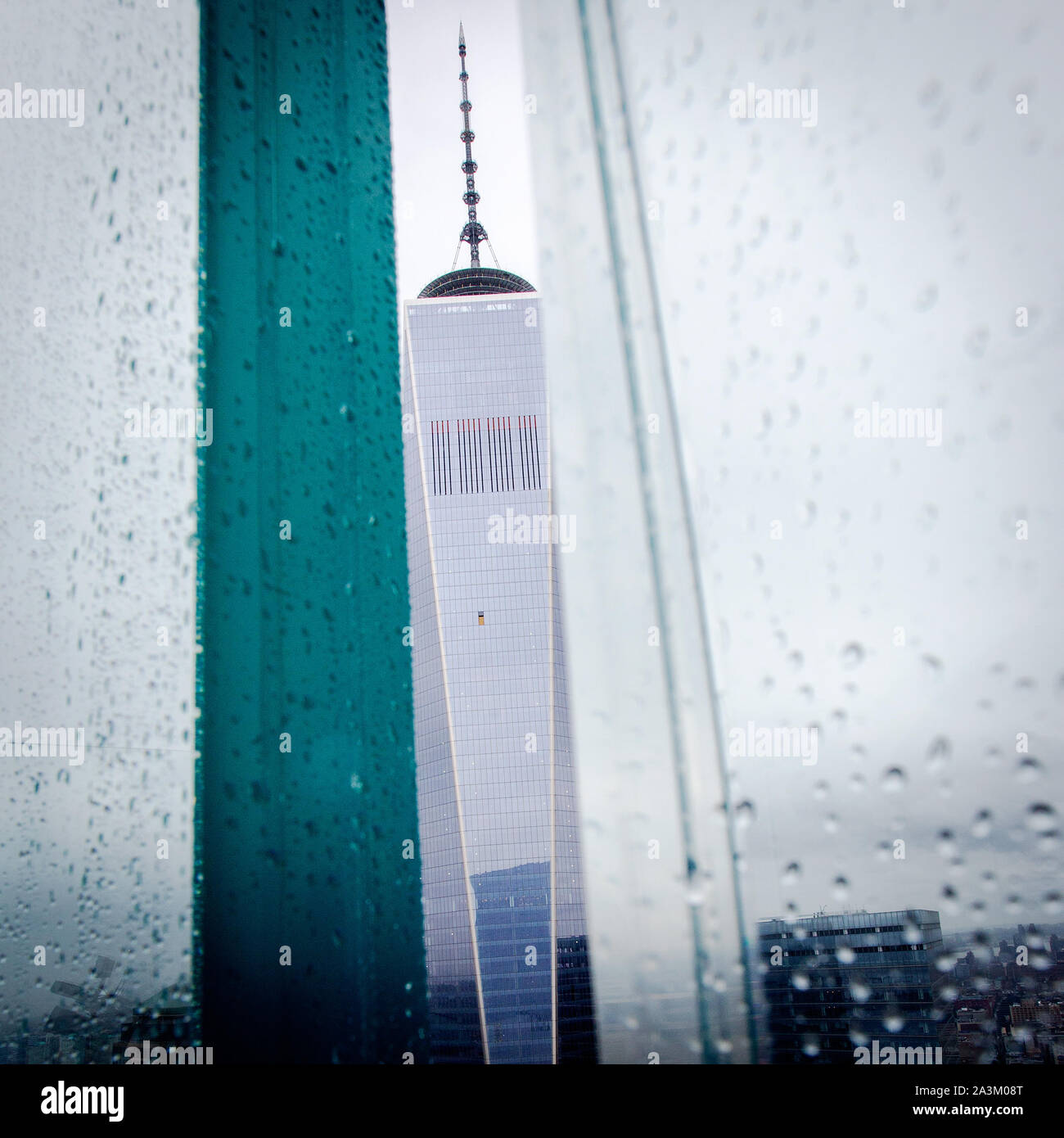 The World Trade Center 1 a.k.a. Freedom Tower almost finished, thirteen ...