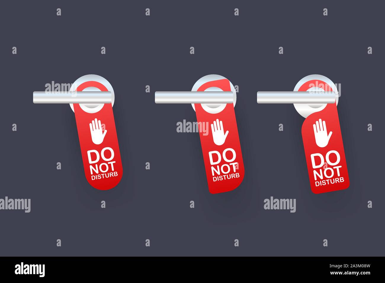 Room Service for Hotel Warning Message. Do Not Disturb Sign and Door ...