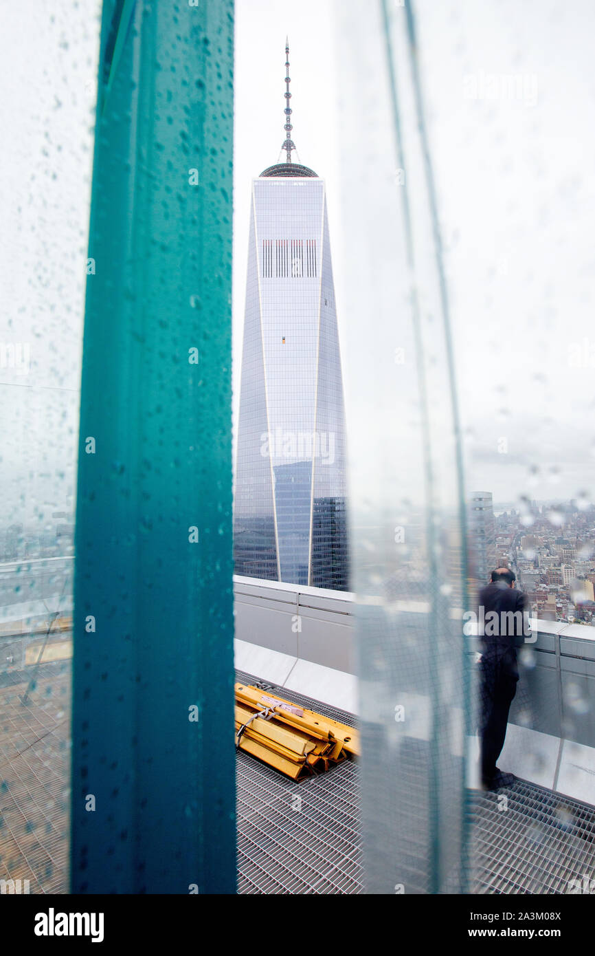 The World Trade Center 1 a.k.a. Freedom Tower almost finished, thirteen ...