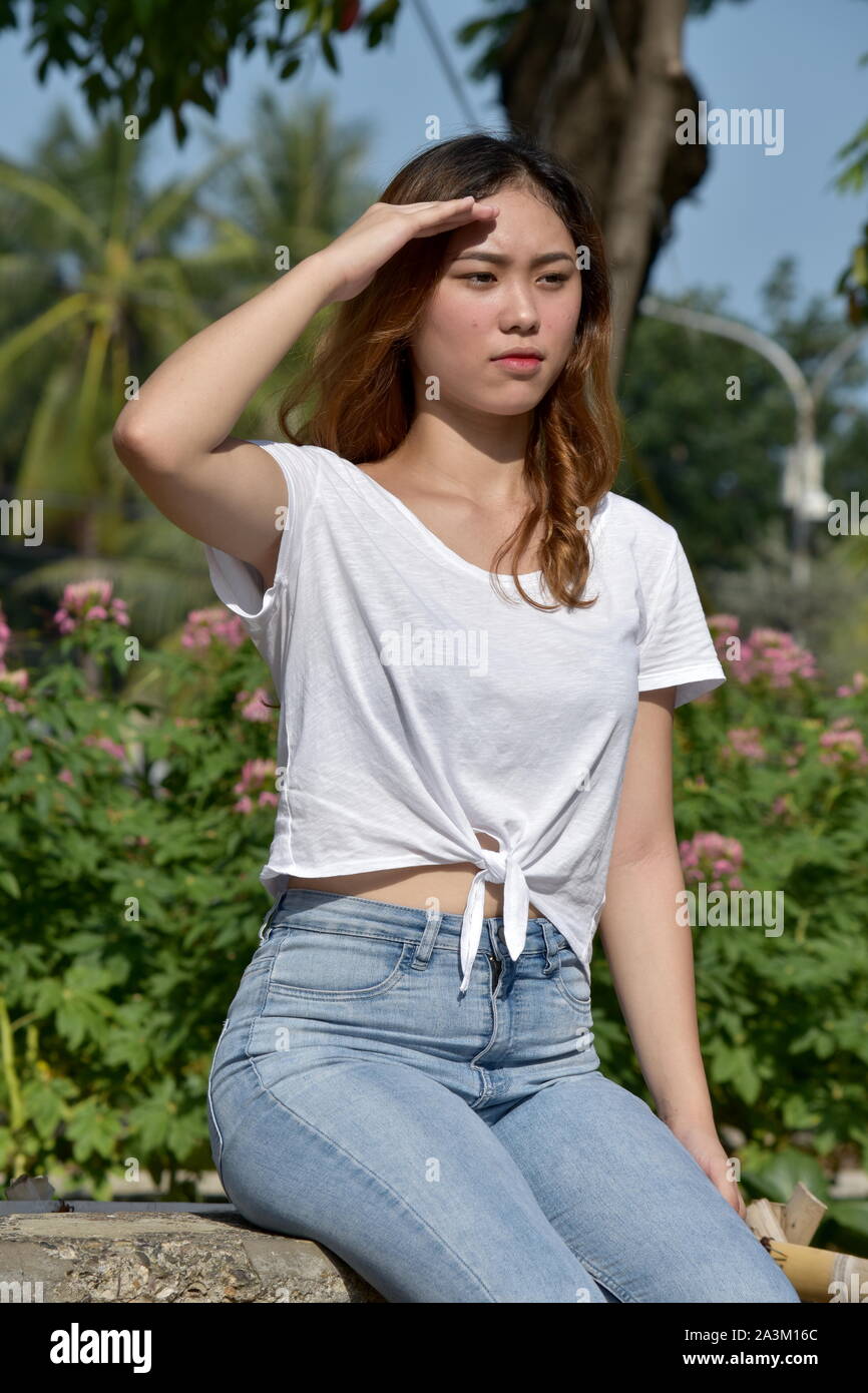 Saluting woman hi-res stock photography and images - Alamy