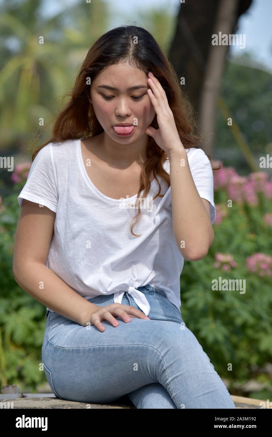 Pretty Diverse Female Poor Health Stock Photo - Alamy Pretty Diverse Female Poor Health Stock Photo - Alamy