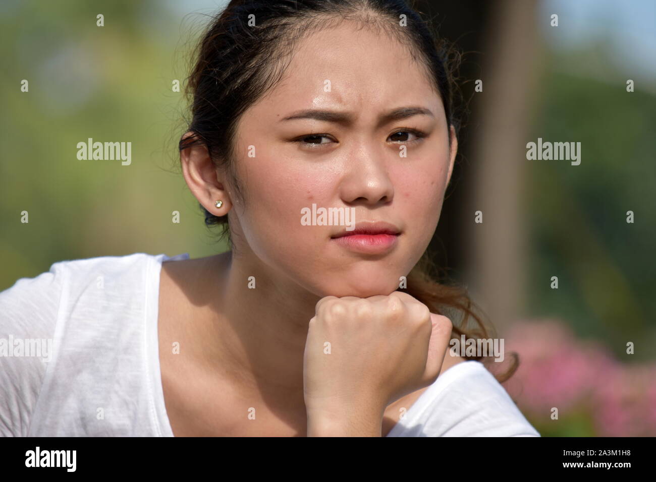 Female Decision Making Stock Photo - Alamy