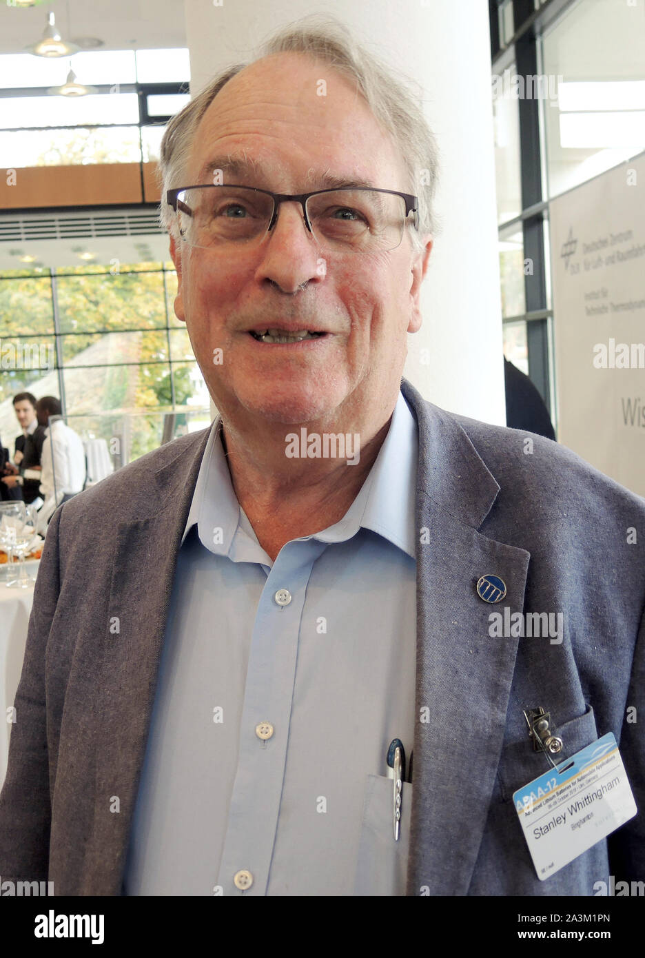 Ulm, Germany. 09th Oct, 2019. Chemist Stanley Whittingahm, is at an ...